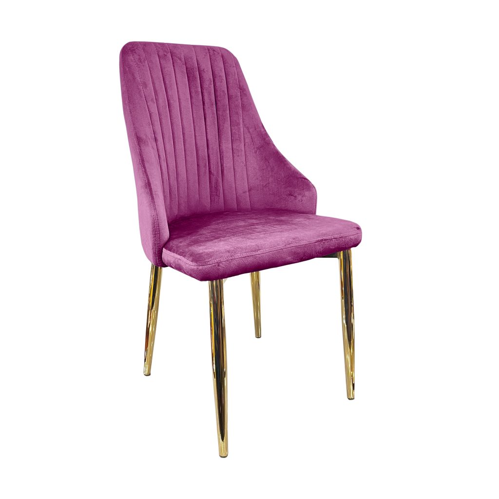 Modern Dining Velvet Chair with Gold Metal Legs - Pexlz